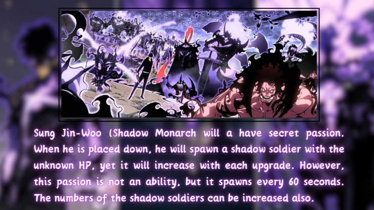 Sung Jin Woo ( Shadow Monarch ) | Fandom