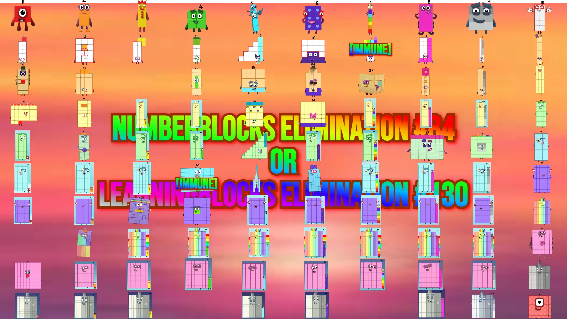 Learningblocks Elimination #130 or Numberblocks Elimination #84 or ...