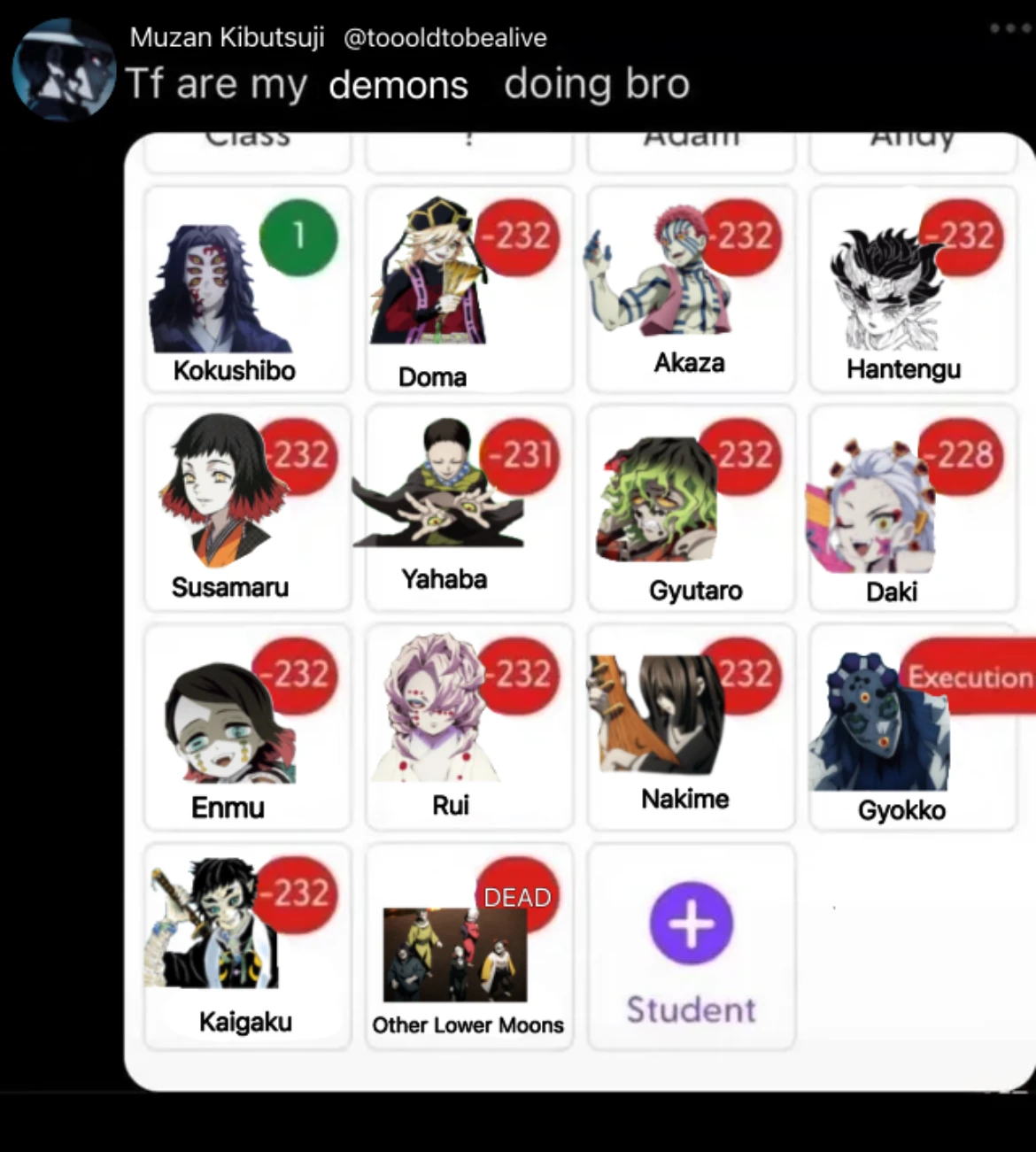 Upper moons meme | Fandom