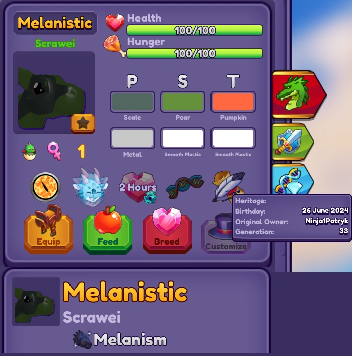 Selling a Melanistic Scrawei | Fandom