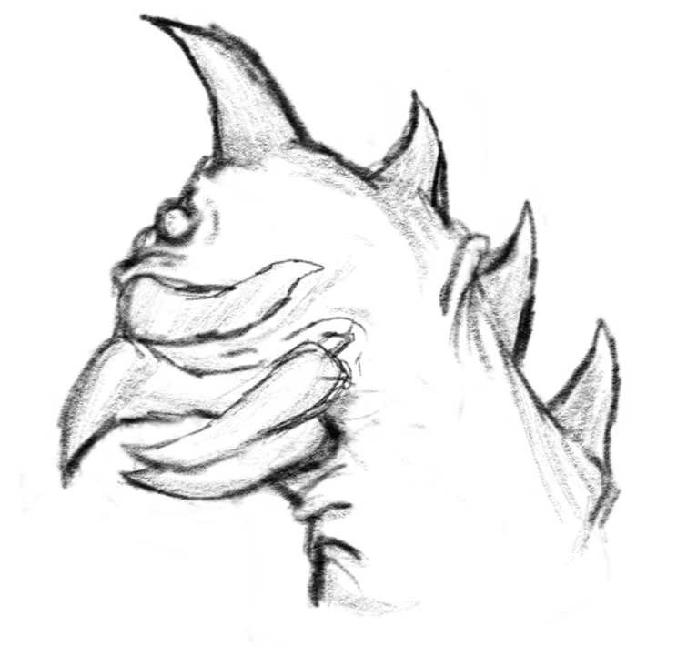 Gigan head sketch | Fandom
