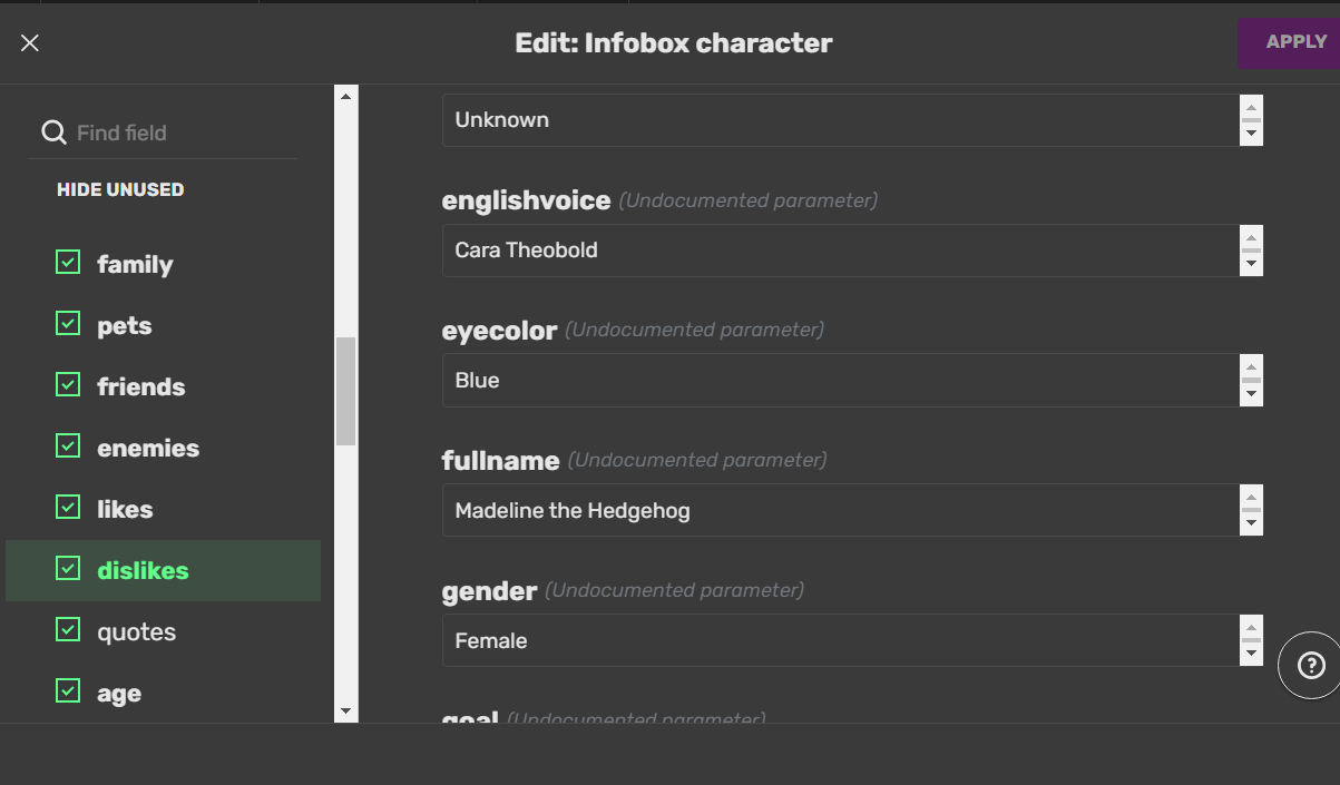 About the Undocumented Parameter issue | Fandom