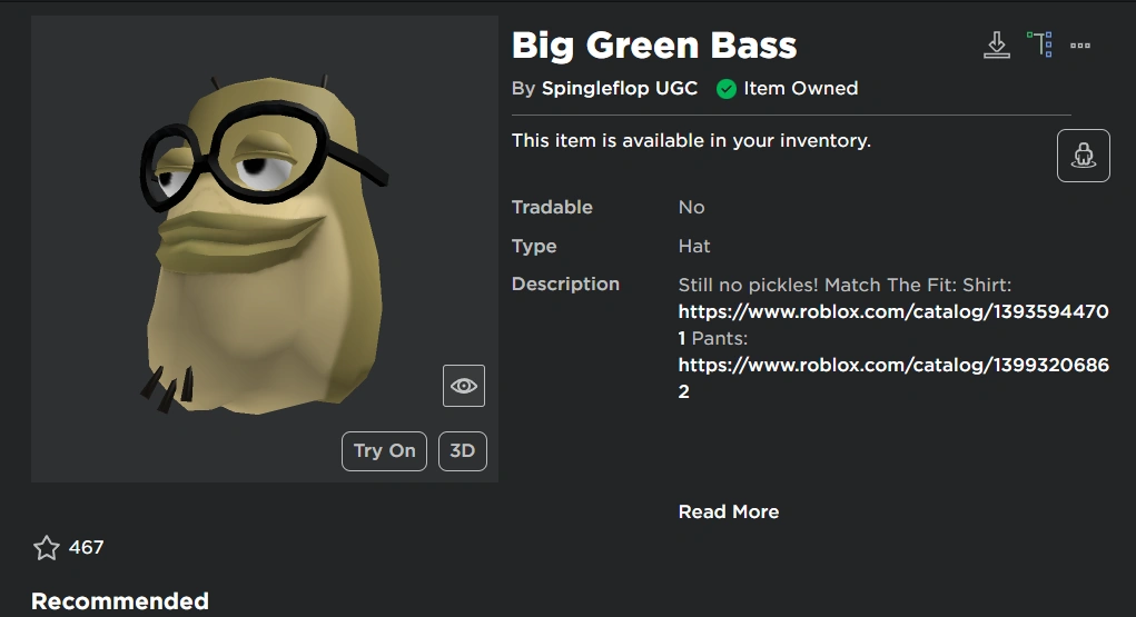 ROBLOX has a Bubble Bass head! | Fandom