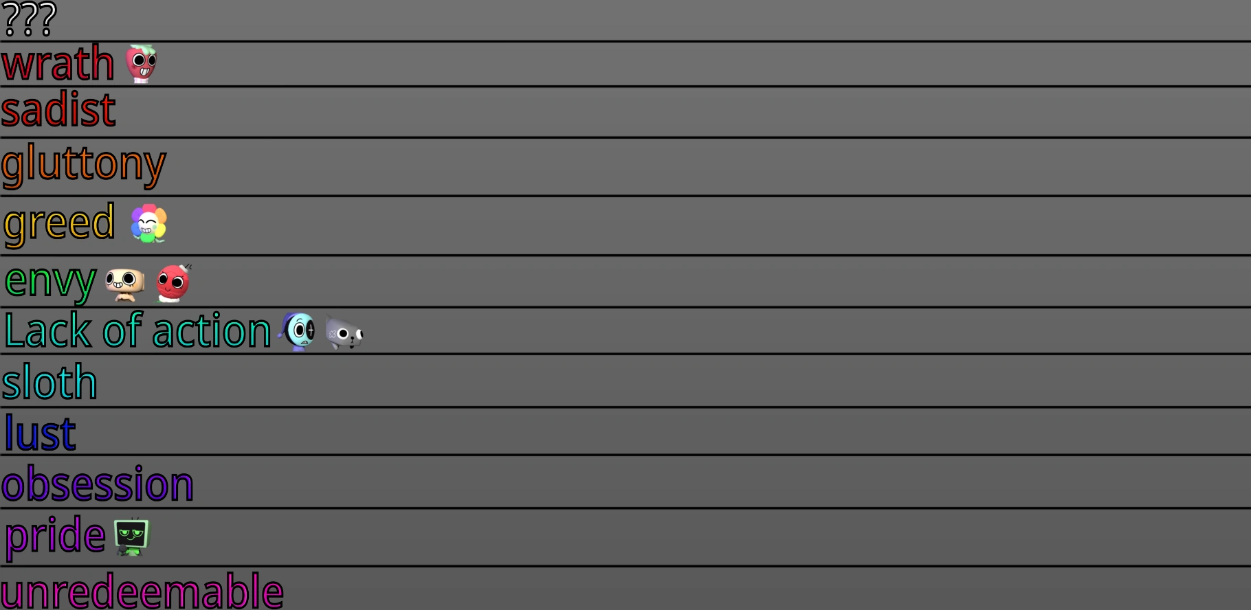 The main toons sin | Fandom