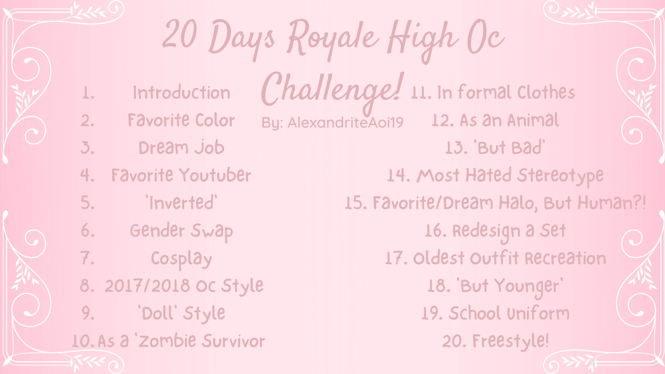 20 Days Royale High Oc Challenge | Fandom