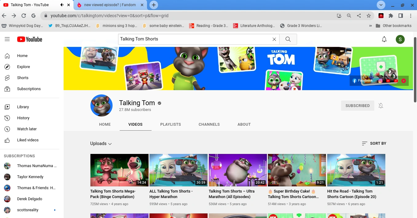 The Most Viewed Talking Tom Short | Fandom