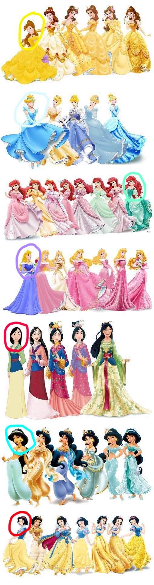 I circled My Real Favorite Versions of the Disney Princesses 💖 | Fandom