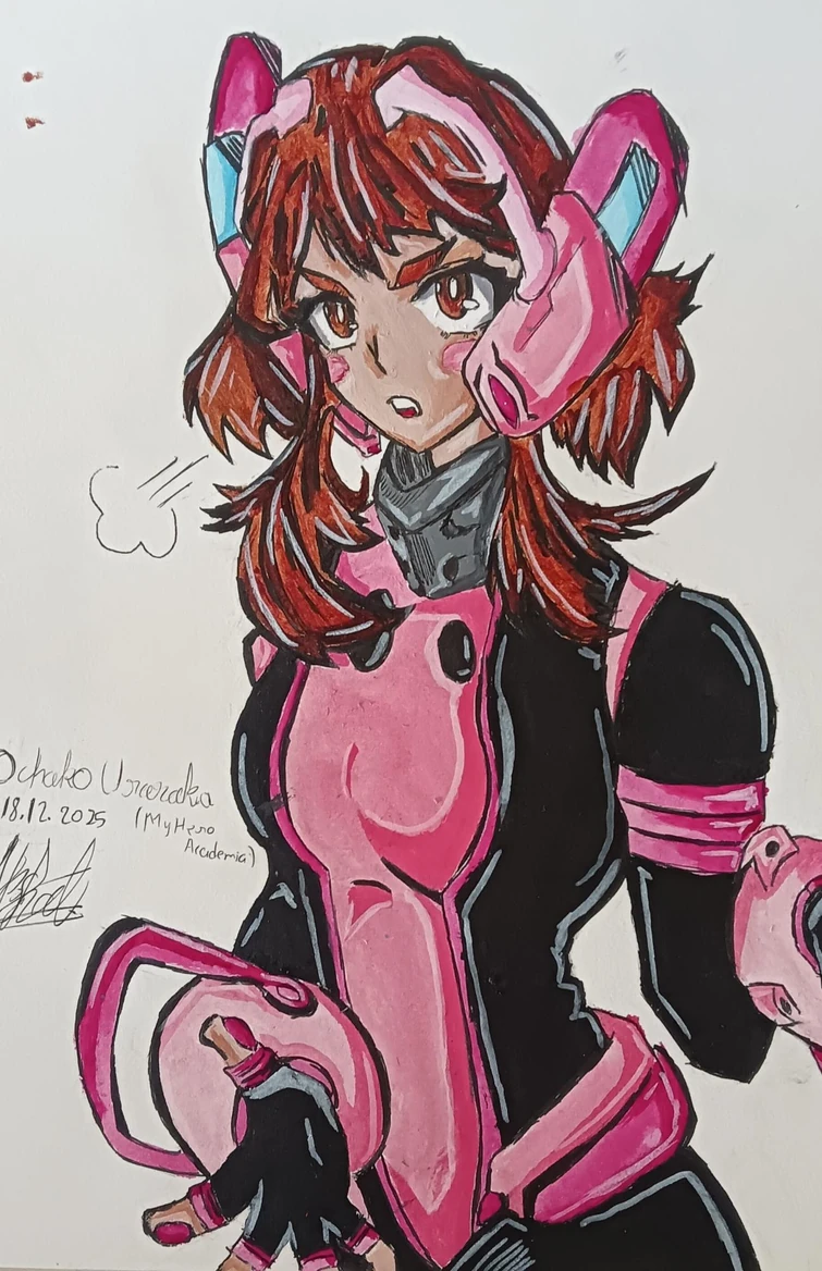 Ochaco fanart (practicing drawing women as I absolutely suck at it ...