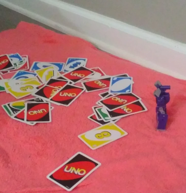 "Aw yeah, my tower of Uno cards!" :D | Fandom