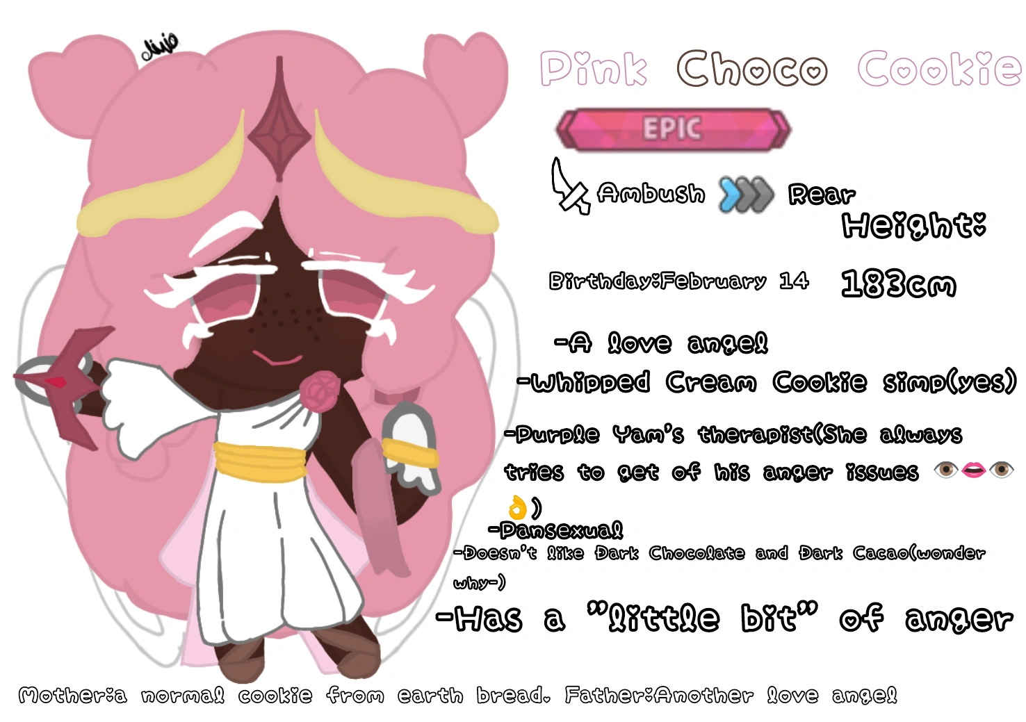 Finally me finishing a cookie run OC! But anyway meet/ask Pink Choco Cookie | Fandom