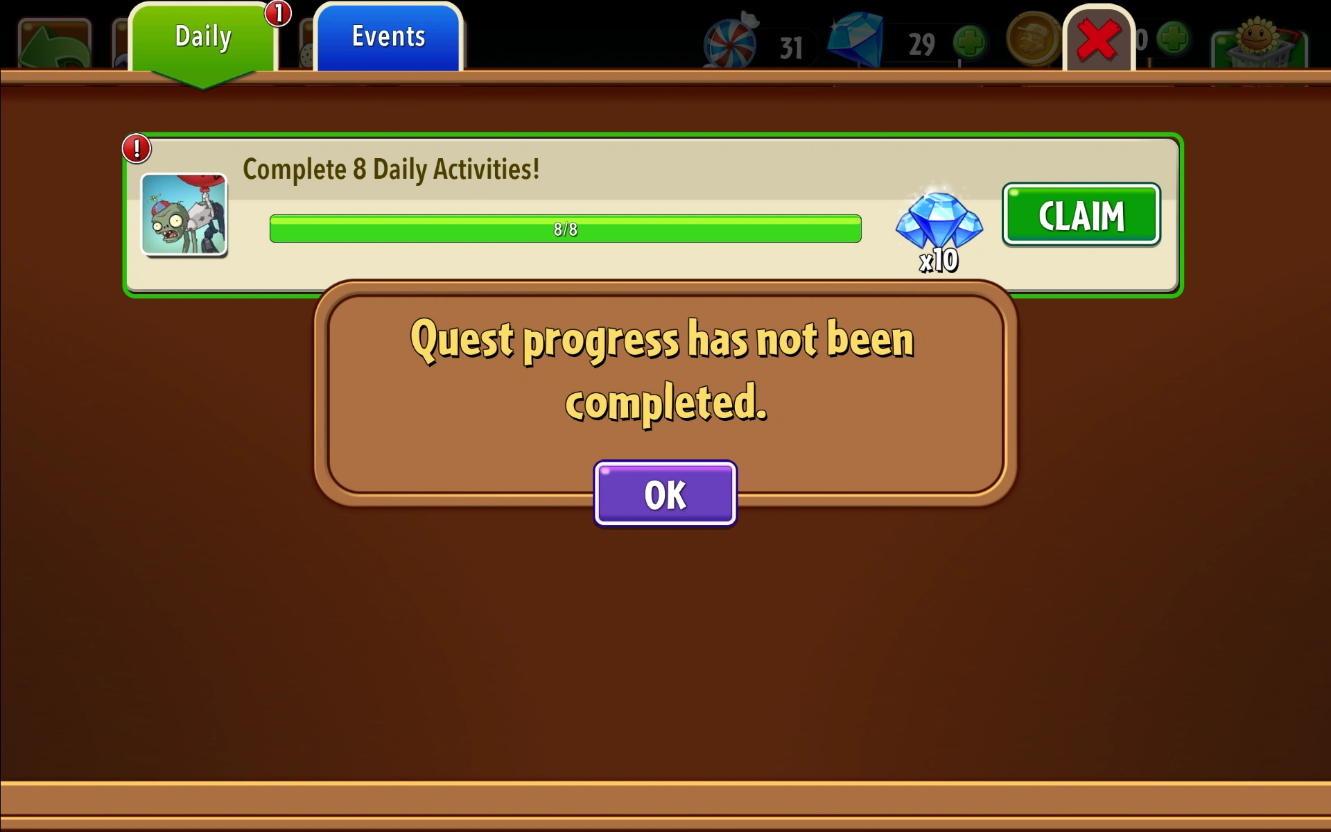 Daily Activities Completed, but Quest Progress has not been completed. What happened? | Fandom