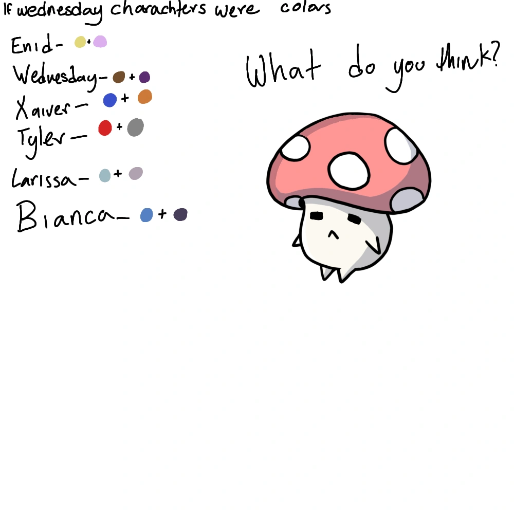 If Wednesday characters were colors | Fandom