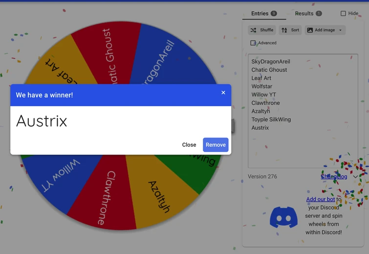 Speed raffle (closed) | Fandom