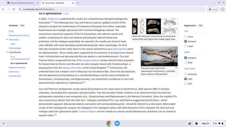 Eocarcharia has basically been Saurophaganaxed | Fandom