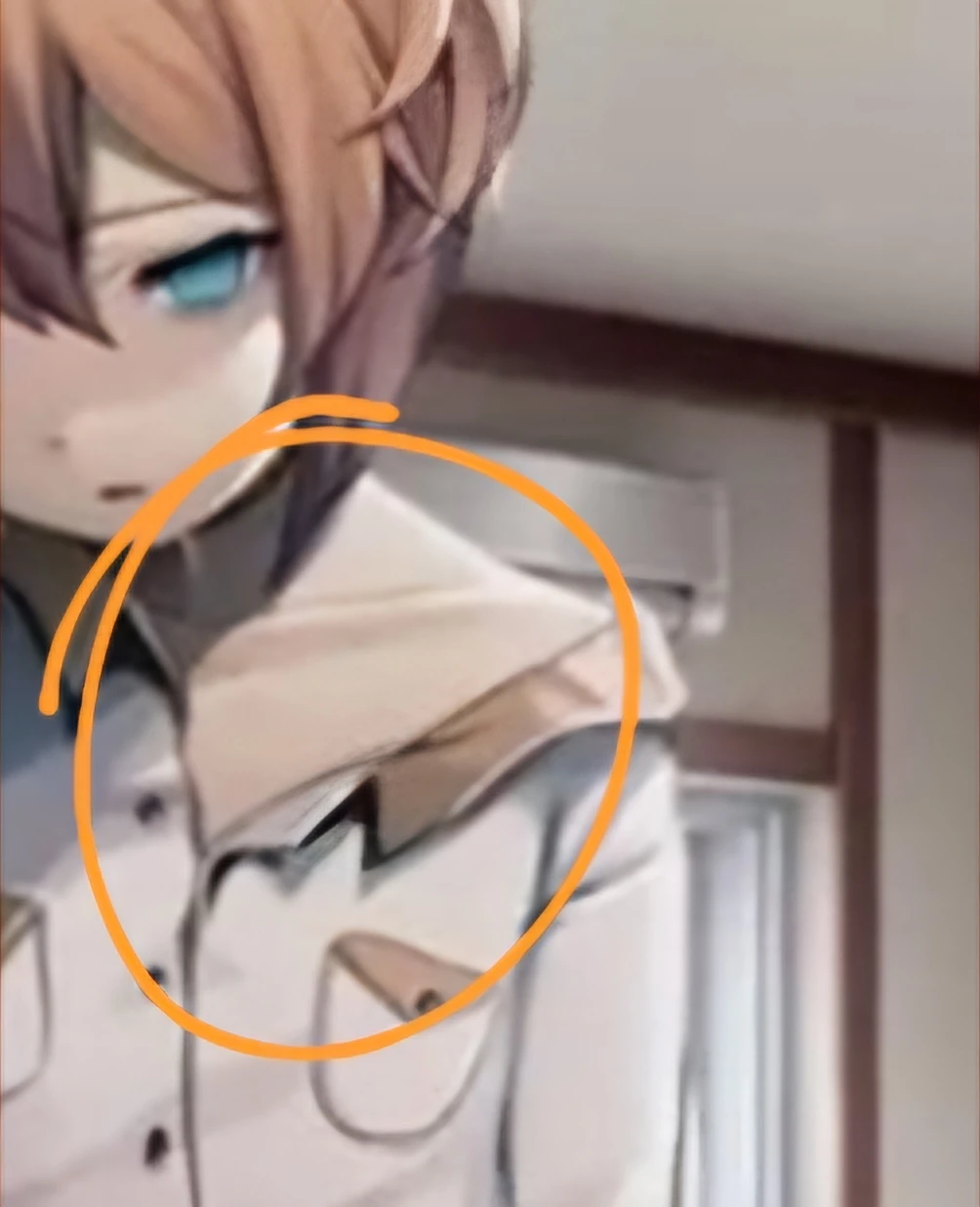 I now notice that in sayori's death, a part of her skin is showing ...