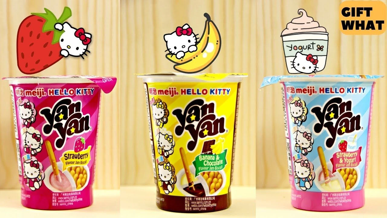 I'm so obsessed with those cute Hello Kitty Yan Yan snacks and they're ...