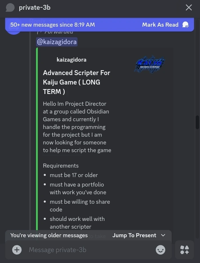 Chat I found the hiring post for KR on HiddenDevs | Fandom