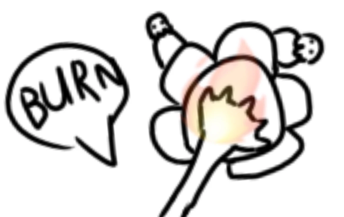 bro got burned by weird one armed red guy!1!1!1! | Fandom