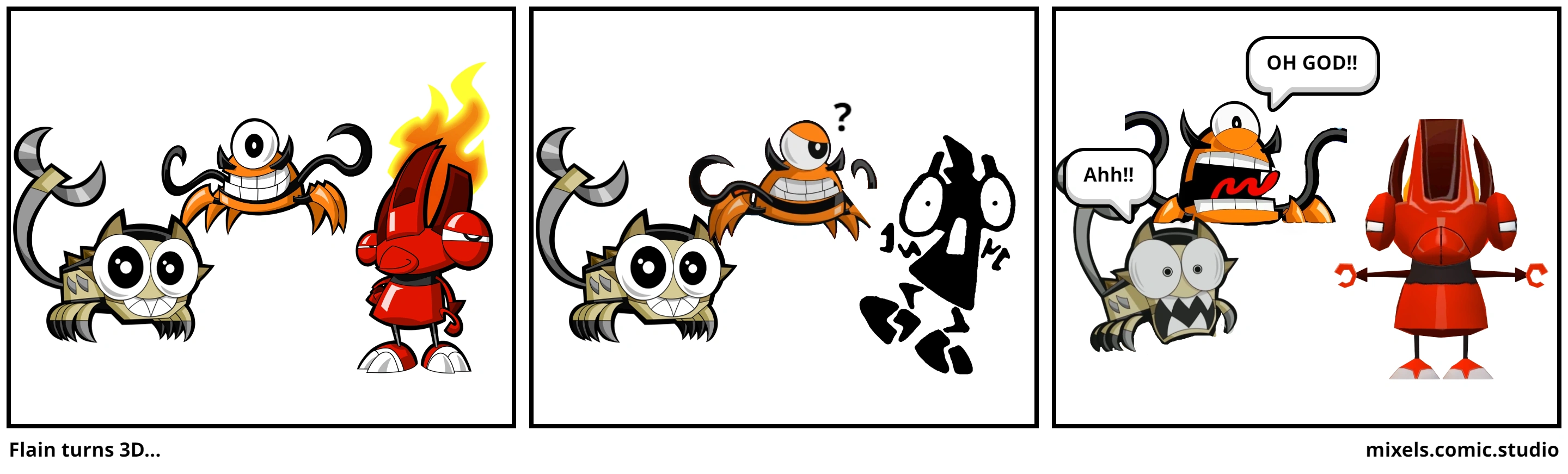 Flain turns into 3D... | Fandom