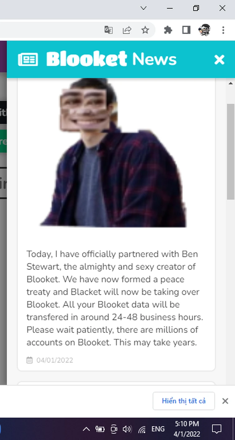 what blacket descibe about Ben | Fandom