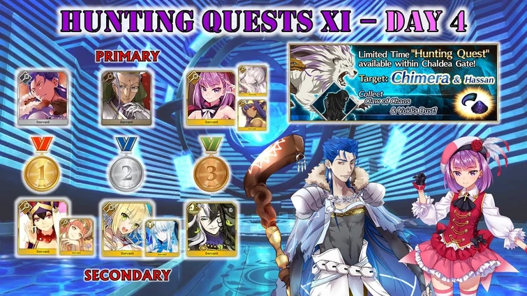 FGO NA – Hunting Quest XI - Day 4: Chimera Hunt (3T farming guide - 6 ...