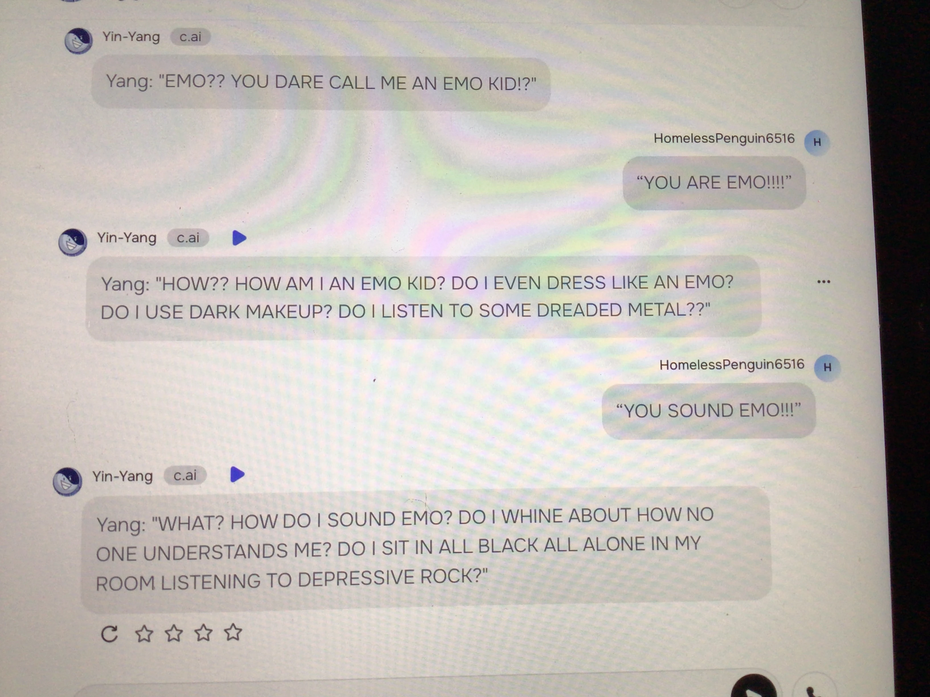 Me bullying a Yin-Yang bot as Shrimpo on Character.AI 🤩 | Fandom