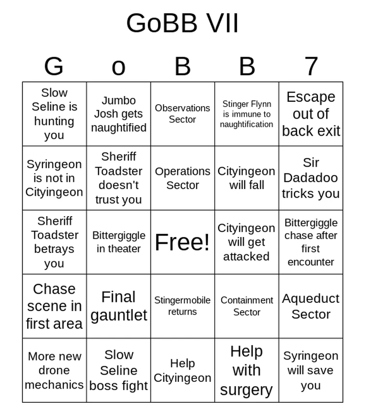 GoBB VII Bingo | Fandom