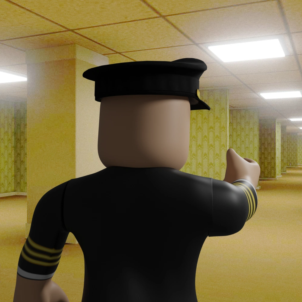 Roblox-Blender render-''Captain stuck in the Backrooms'' | Fandom