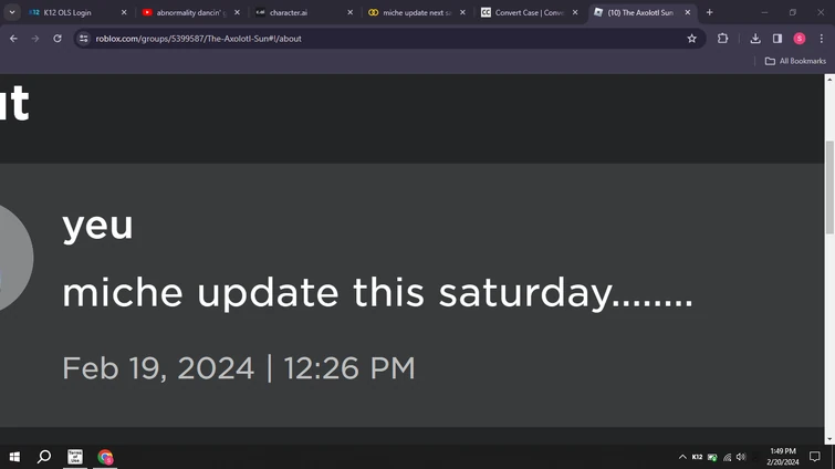 miche update next saturdau | Fandom