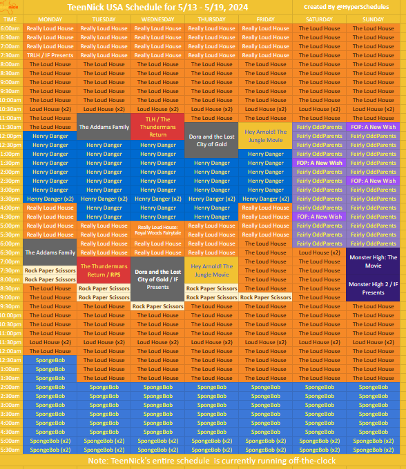 TeenNick current schedule starting tomorrow is getting worse | Fandom