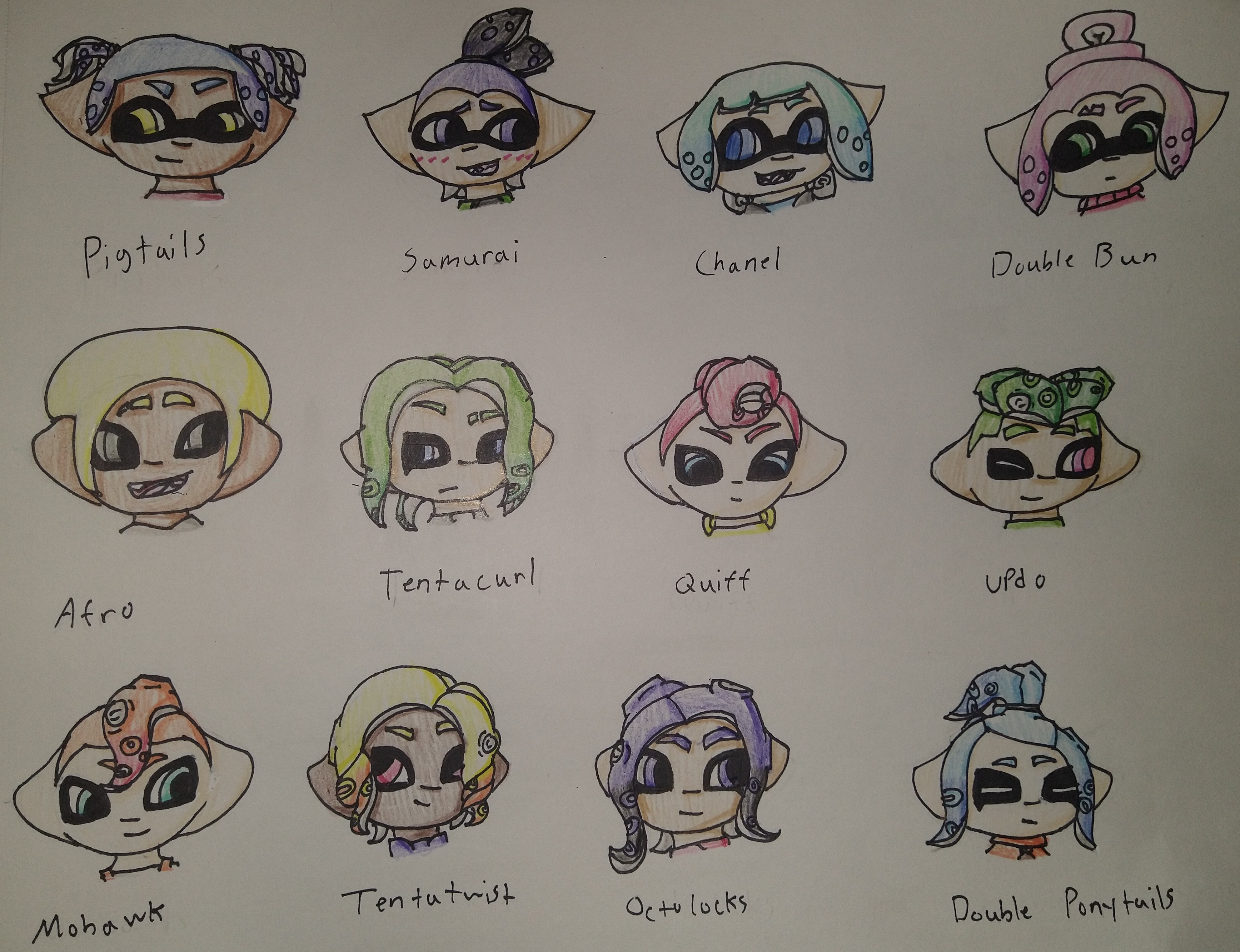 All Splatoon Hairstyles - Batch 2 | Fandom