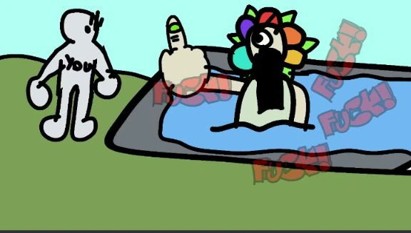 Dandy overreacting over a pool but i poorly drew it🗽 | Fandom