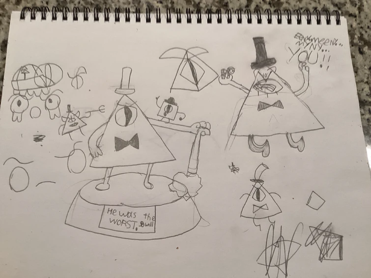 I made some bill cipher drawings today. | Fandom