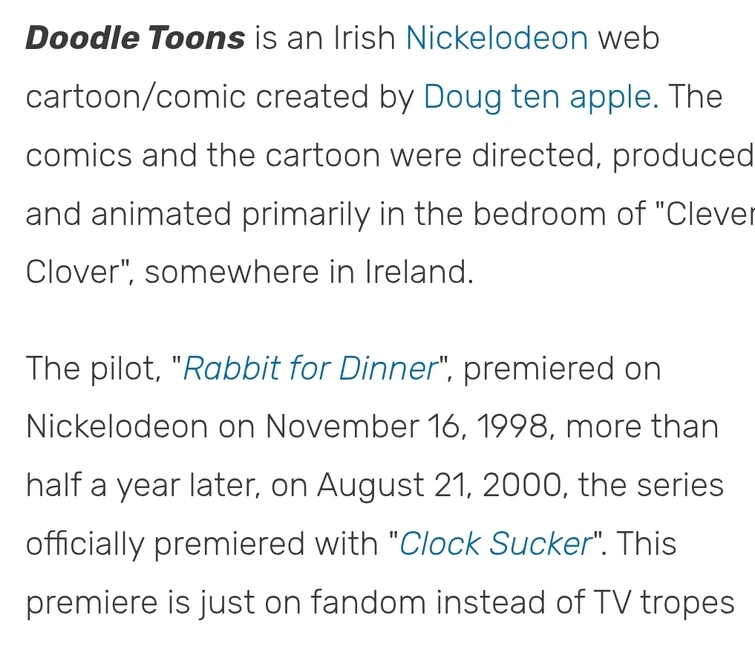 The Doodle Toons page got vandalized | Fandom