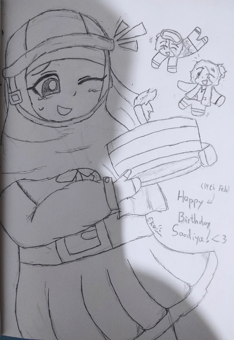 Saadiya (late) cake day doodle art | Fandom