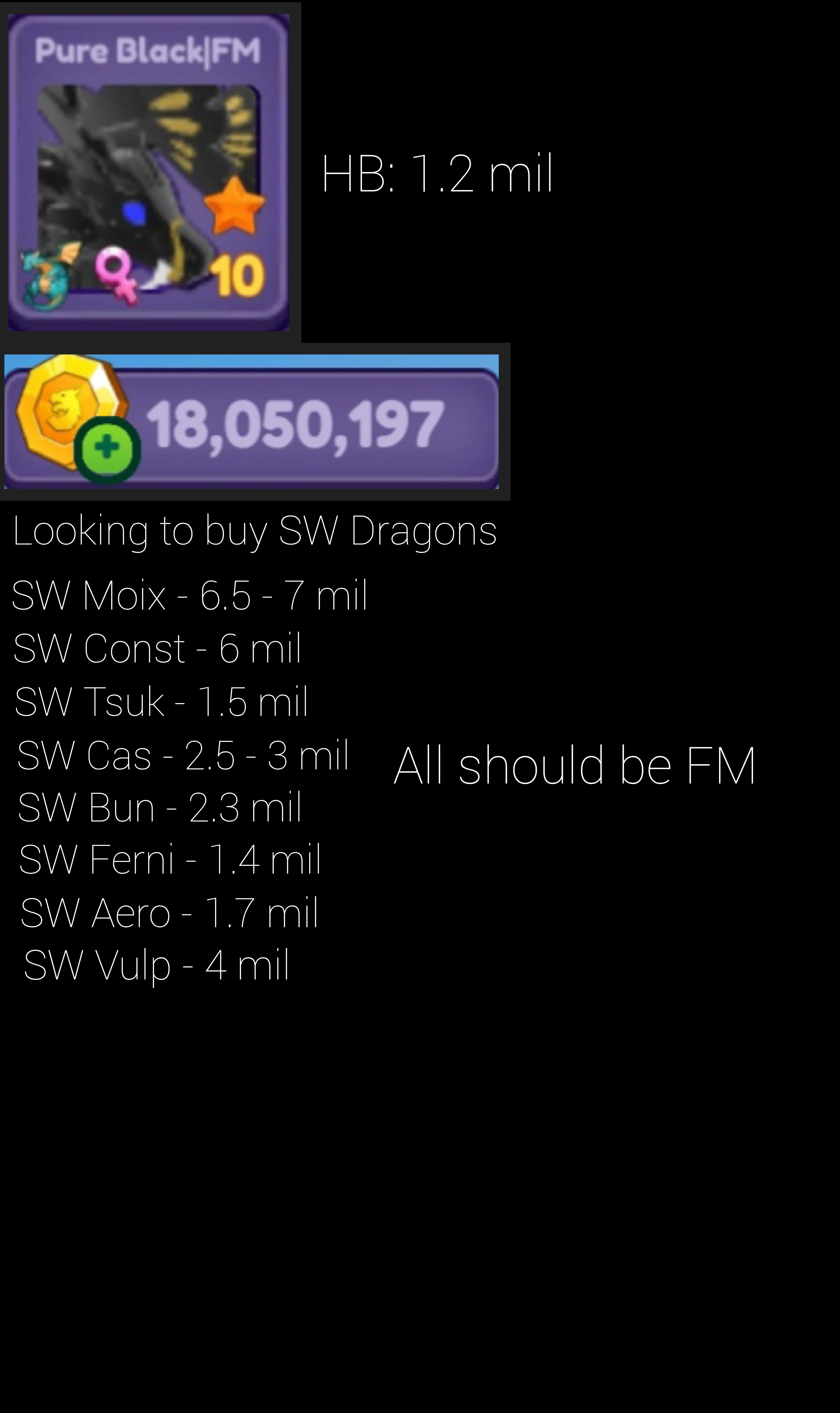 Trading/Selling & Looking to buy SW dragons | Fandom