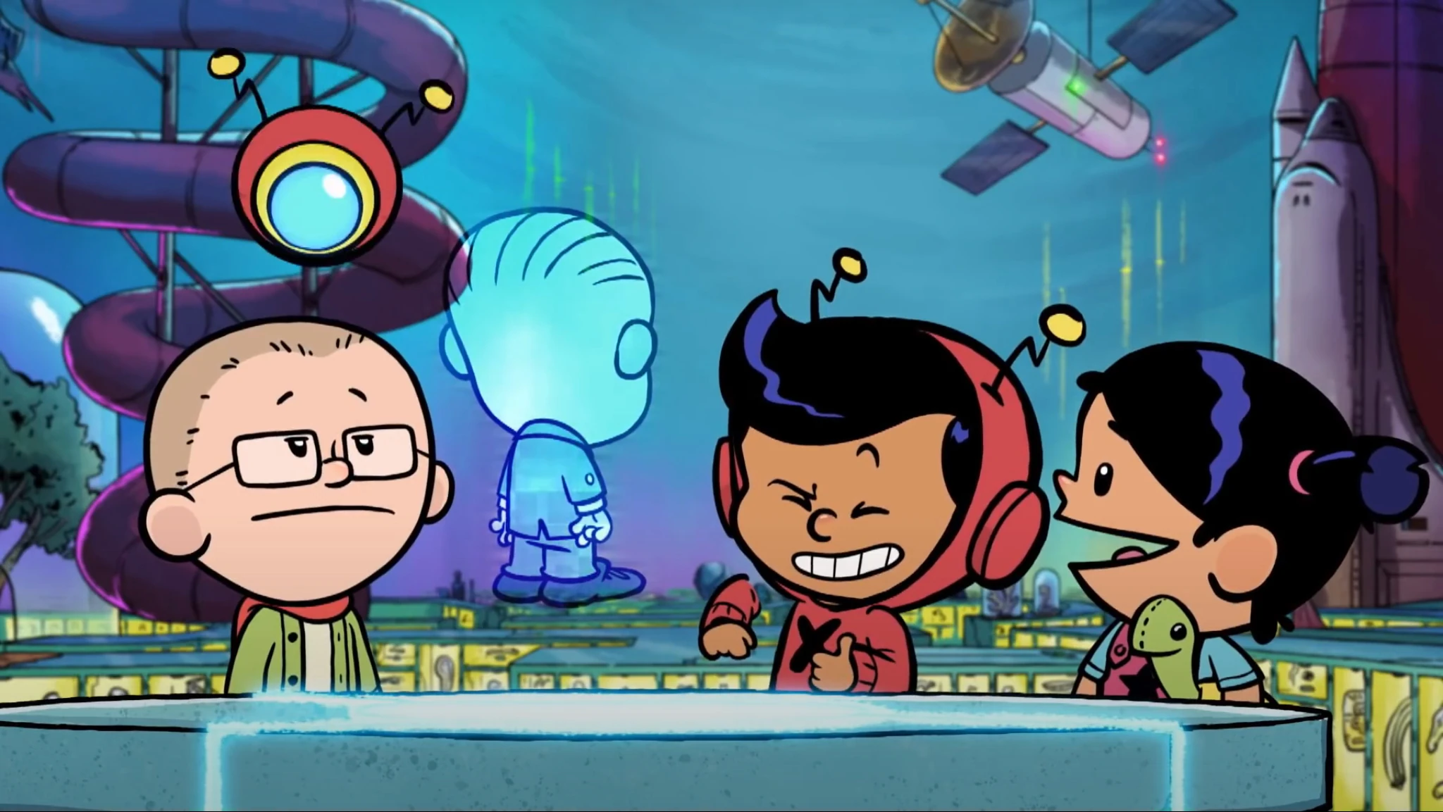 I fixed Xavier’s missing arm in the Alexander Graham Bell episode. | Fandom