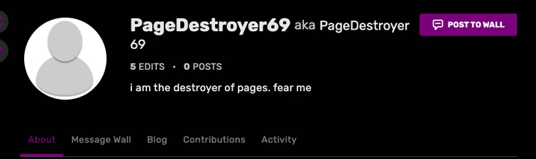 sigh someone do something about this dude I've entirely lost my faith in actual fandom admins ...