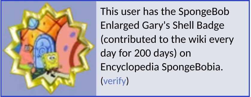 Enlarged Gary's Shell badge! | Fandom
