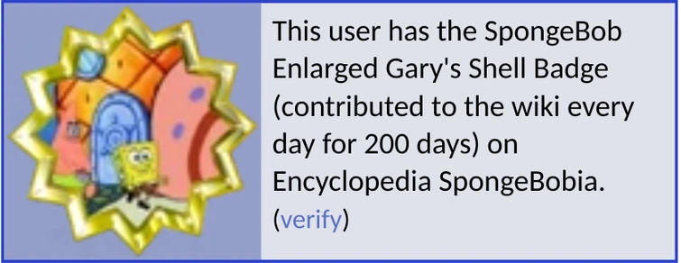 Enlarged Gary's Shell badge! | Fandom