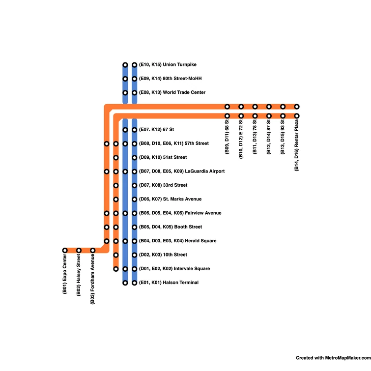 PTA Fifth Avenue Map mixed with Japanese train station numbering. | Fandom