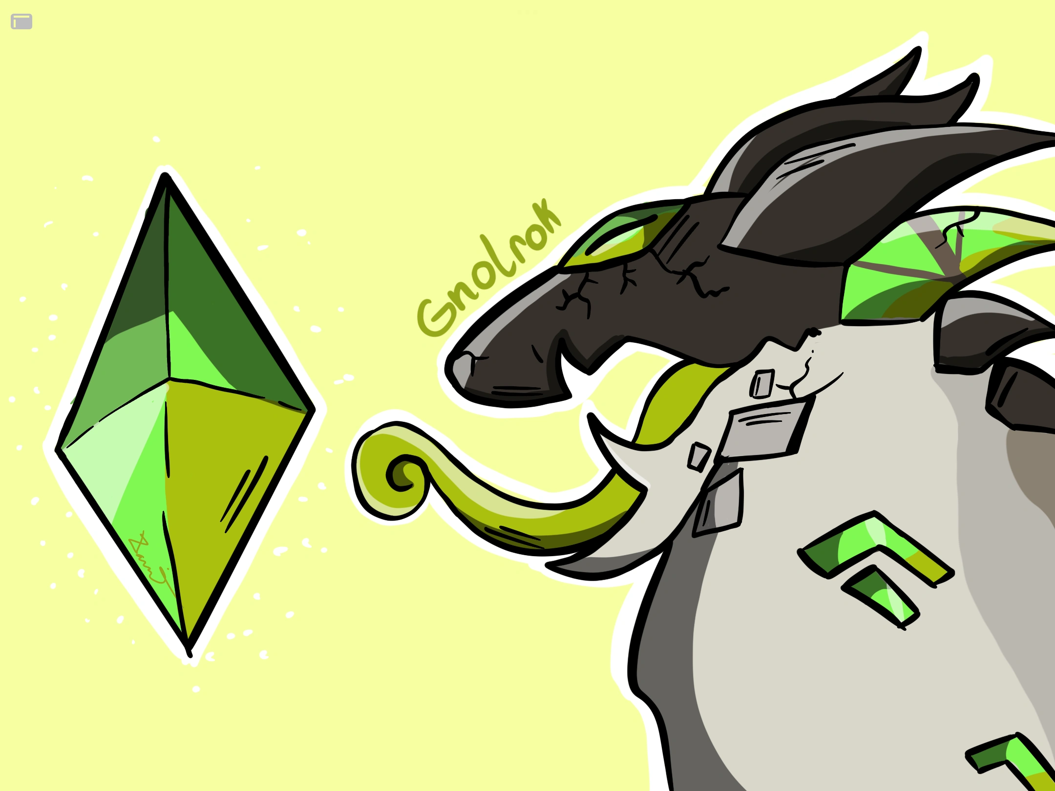 Gnolrok art :D (Ik there is some extra green parts but I was too lazy ...