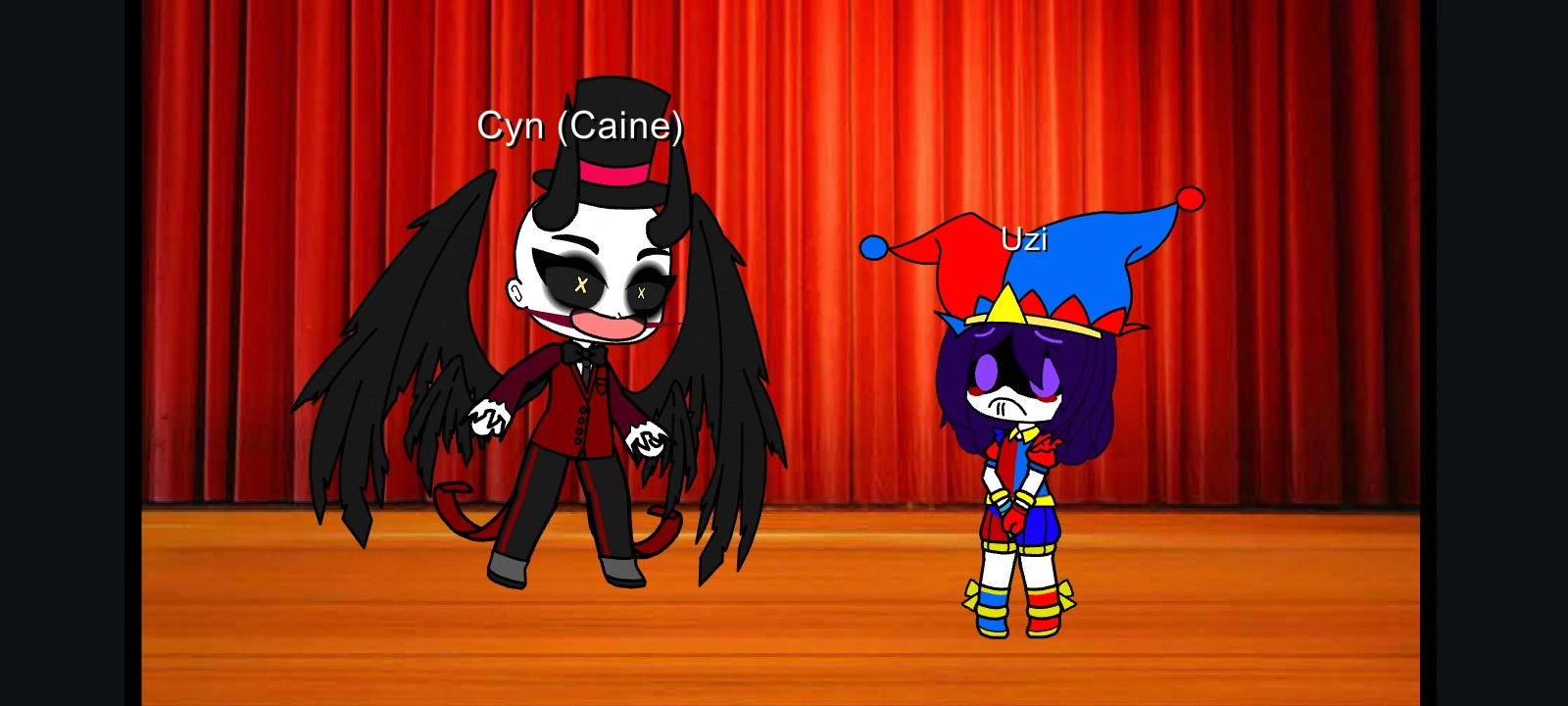 Uzi as Pomni and Cyn as Caine (Tadc x Murder Drones) | Fandom