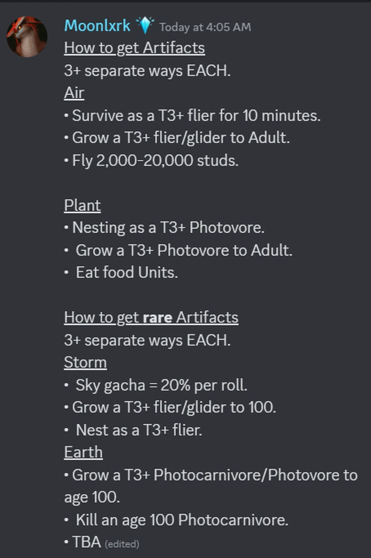 Can someone tell me how to get the different artifact types? | Fandom