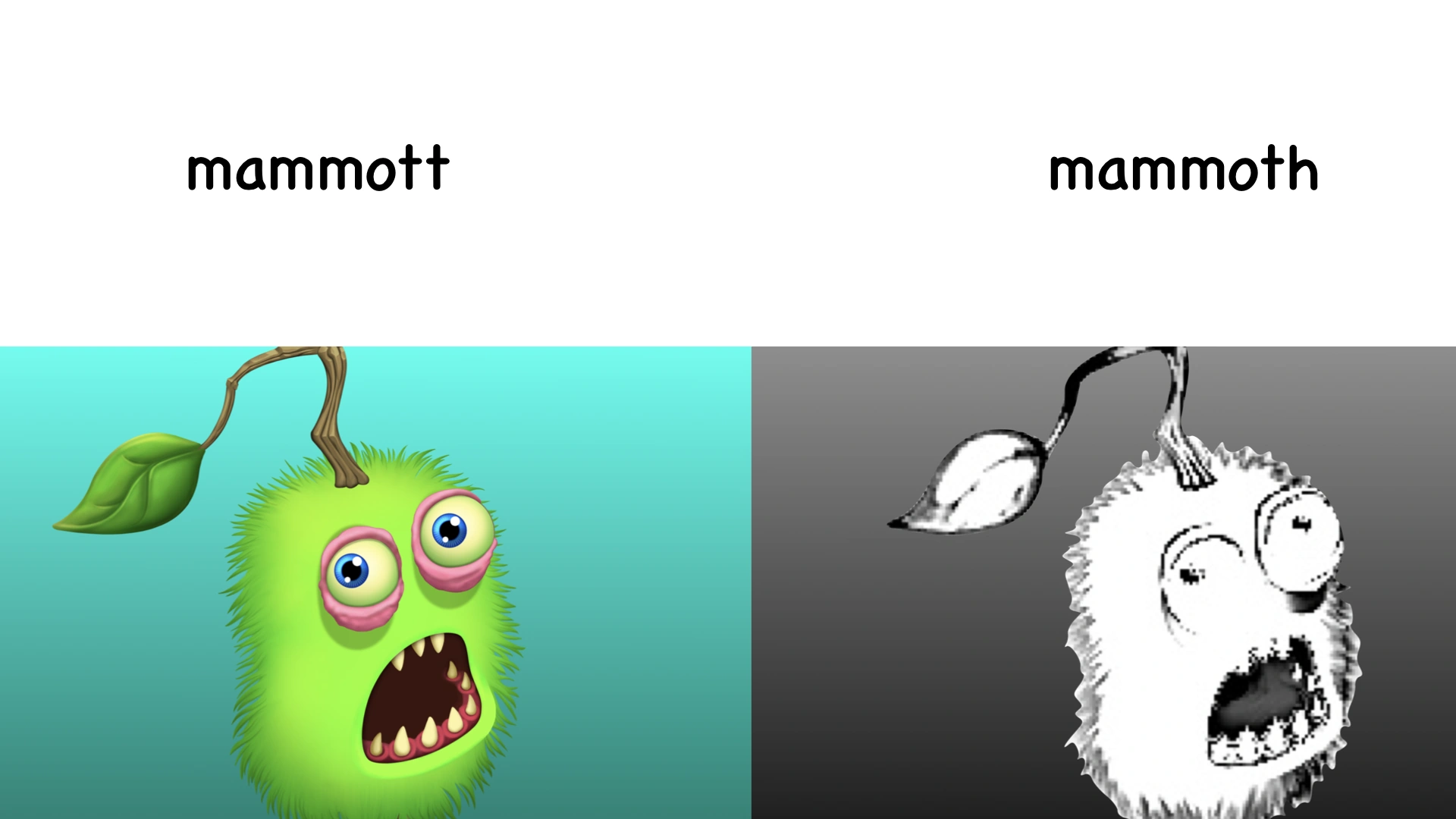furcorn becoming uncanny of mammotts name meme | Fandom