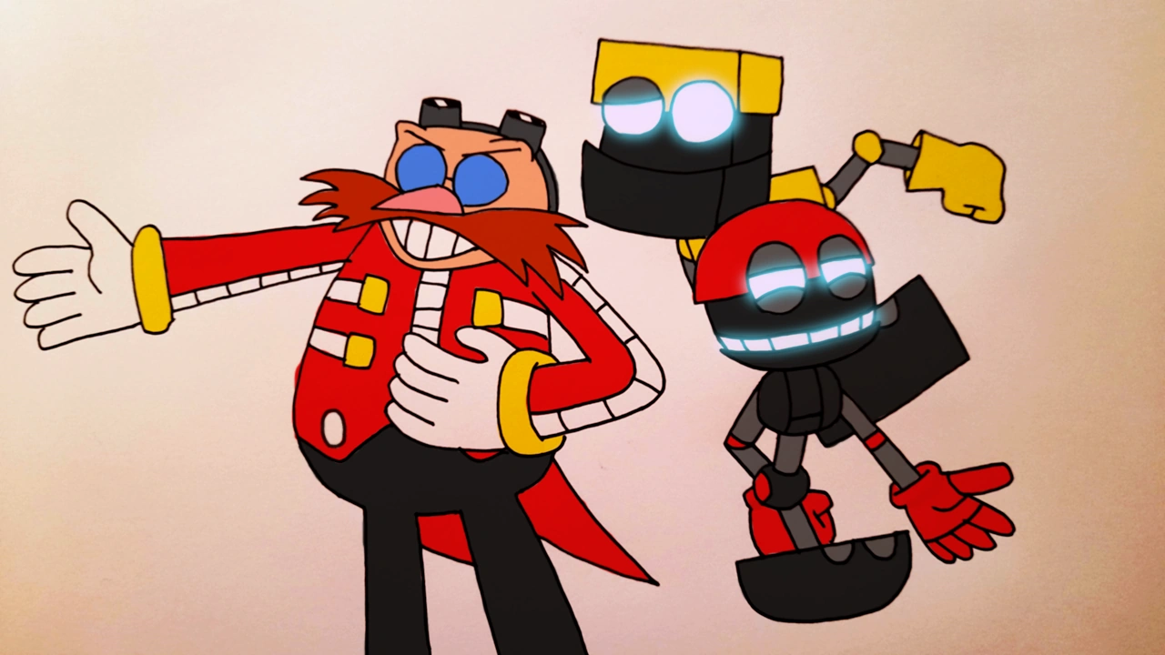 Here's my drawing on Eggman and his Robo-Minions 🔴🟡⚫ | Fandom