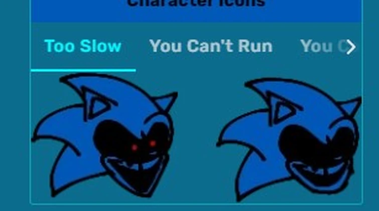 Where is the static idle for sonic.exe and the new icons for him seen ...