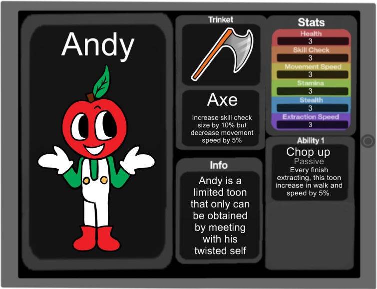 Andy’s Apple farm x dandy’s world collab concept: new toon and trinket ...