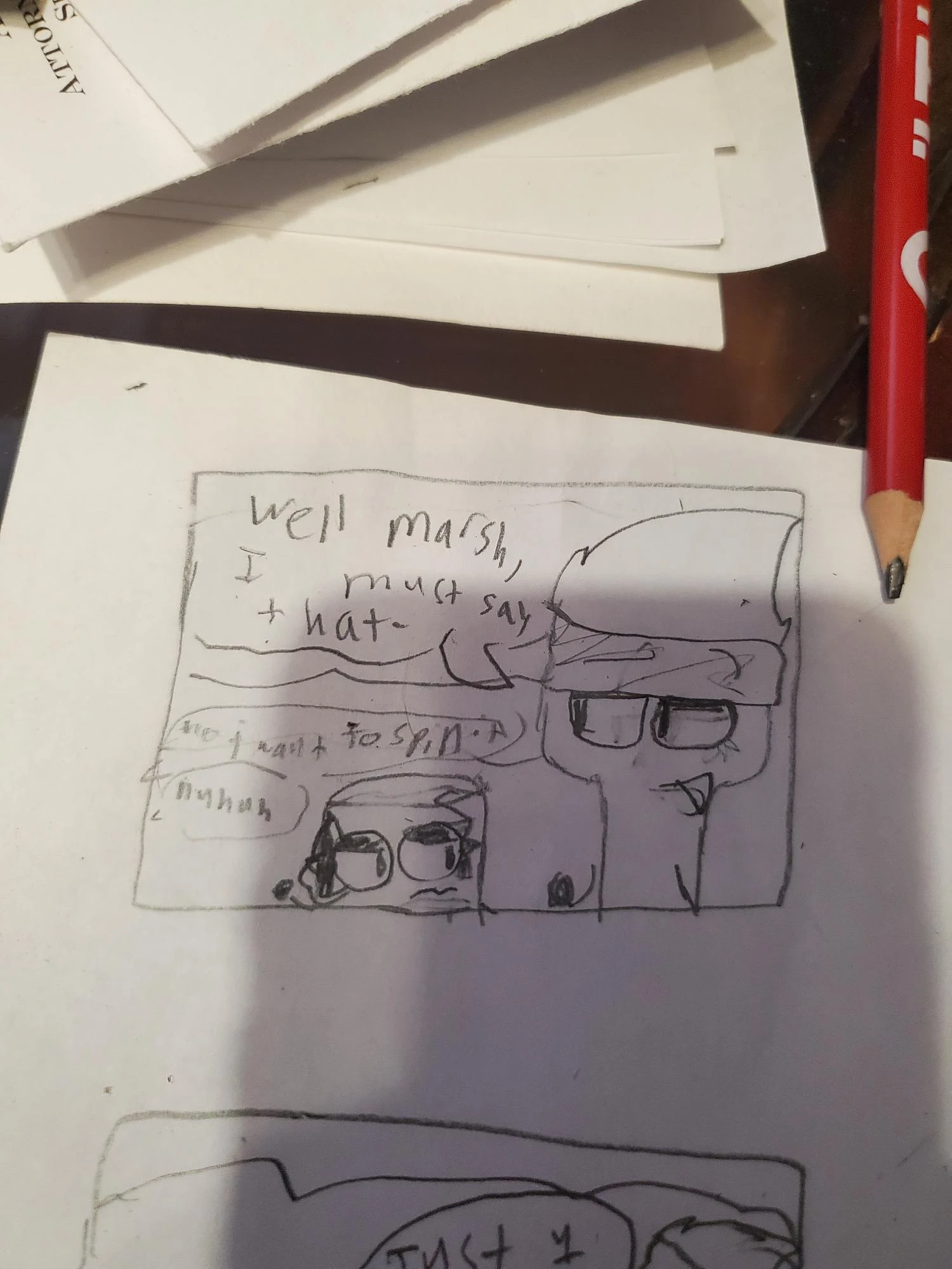 Since y'all said yes, here's an inanimate insanity scene, I drew it in ...