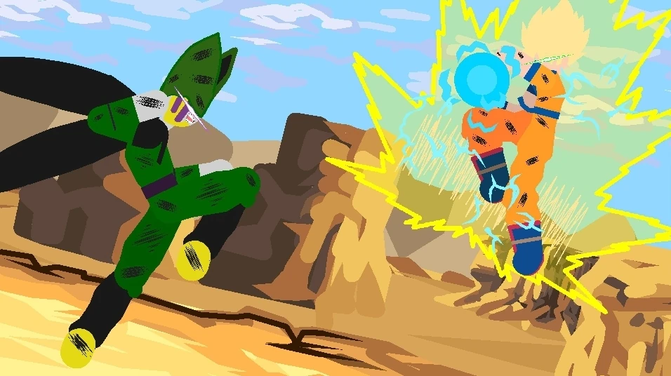 Super-Saiyan Goku Vs. Perfect Cell (Sticknodes) | Fandom